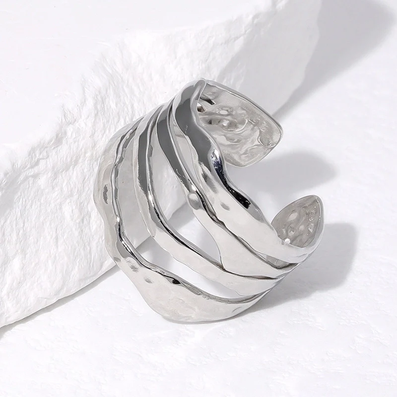 Ring - four banding silver