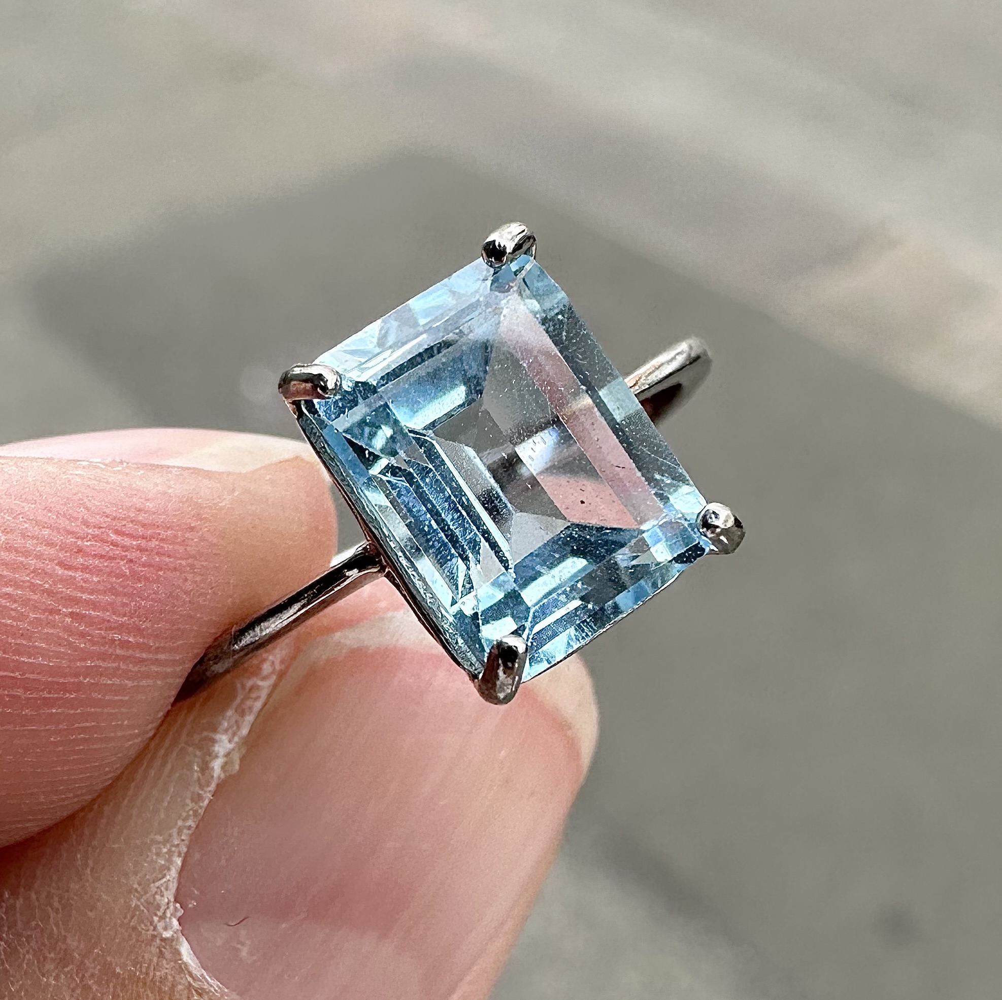 Ring - akvamarin